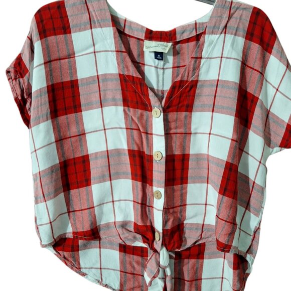 Universal Thread | Tops | Red White Checkered Tiefront Top | Poshmark